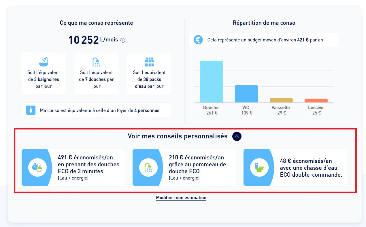Simulez votre consommation d’eau et bénéficiez de conseils personnalisés - SUEZ